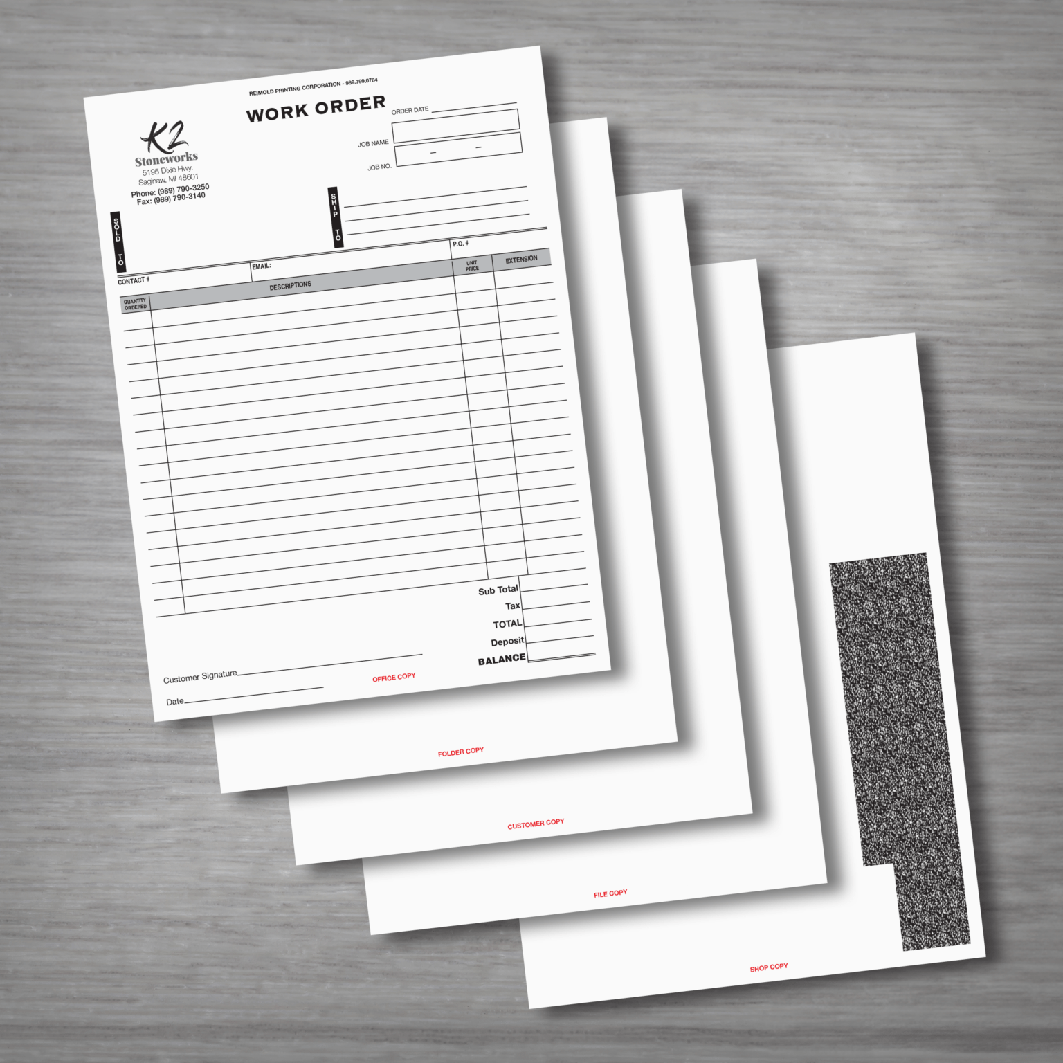 Business Forms - Reimold Printing