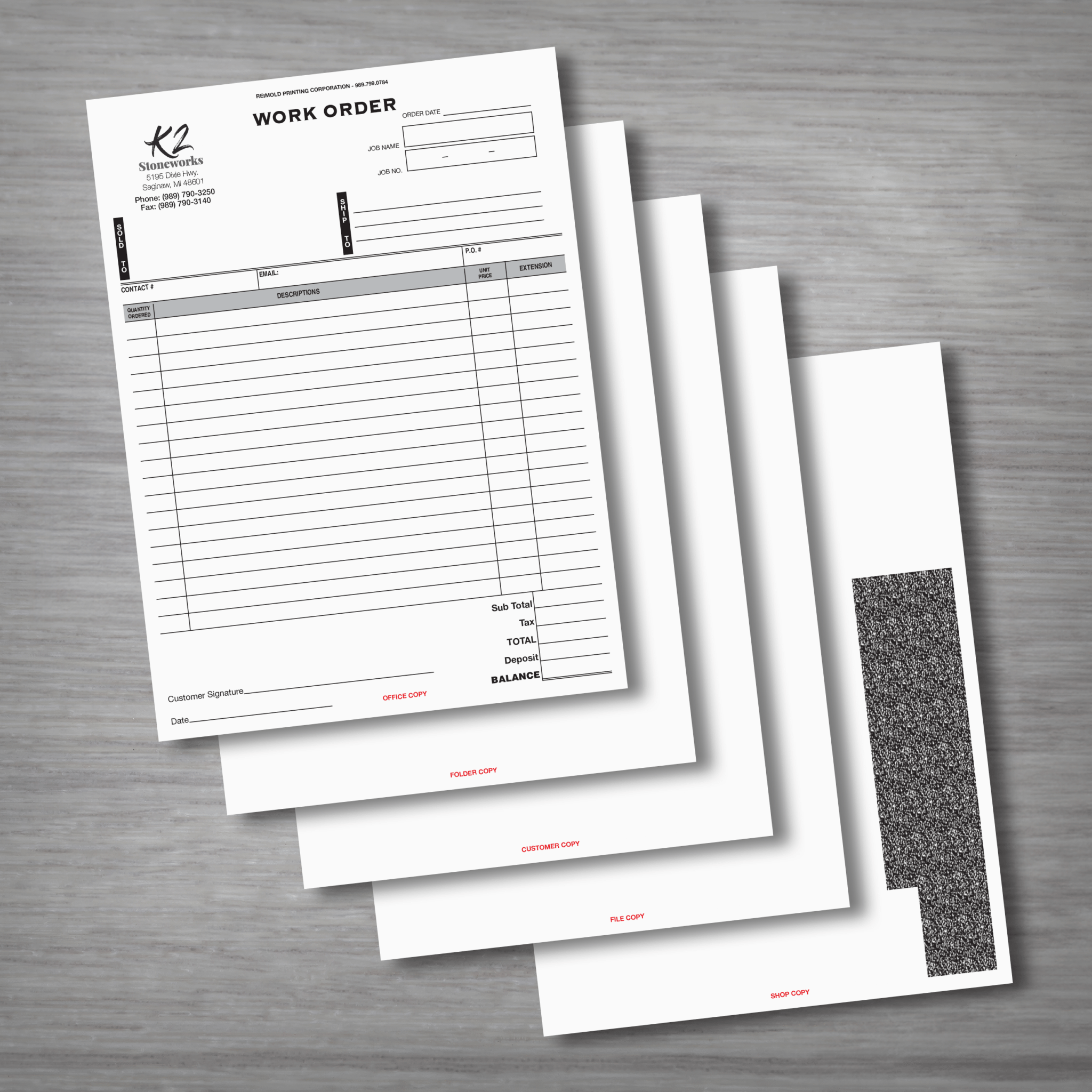 Business Forms - Reimold Printing